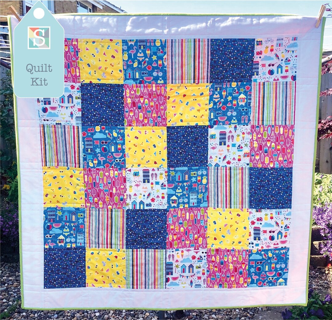 Quick & Easy / Beginner's Quilt Kit in Pool Party - Etsy UK