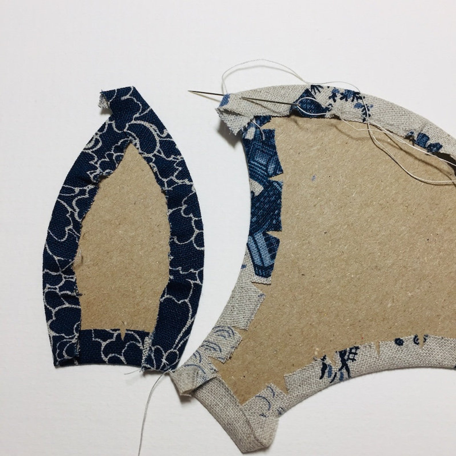 Curved EPP Flower Cushion Kit in Japanese Blue English - Etsy