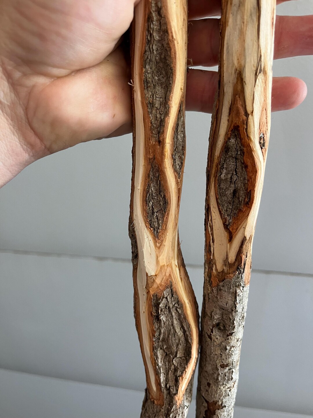 57" Diamond Willow (2~YOU Carve trekking Sticks) Walking Stick ...