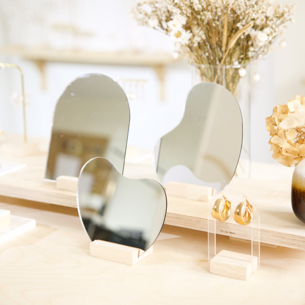Mirror Display ORGANIC, Small Mirror, Table Top Mirrors and Organic ...