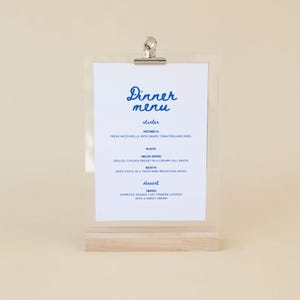 A6 Wood Display Stand A6 With Metal Clip for Cards, Flyers, Menus ...