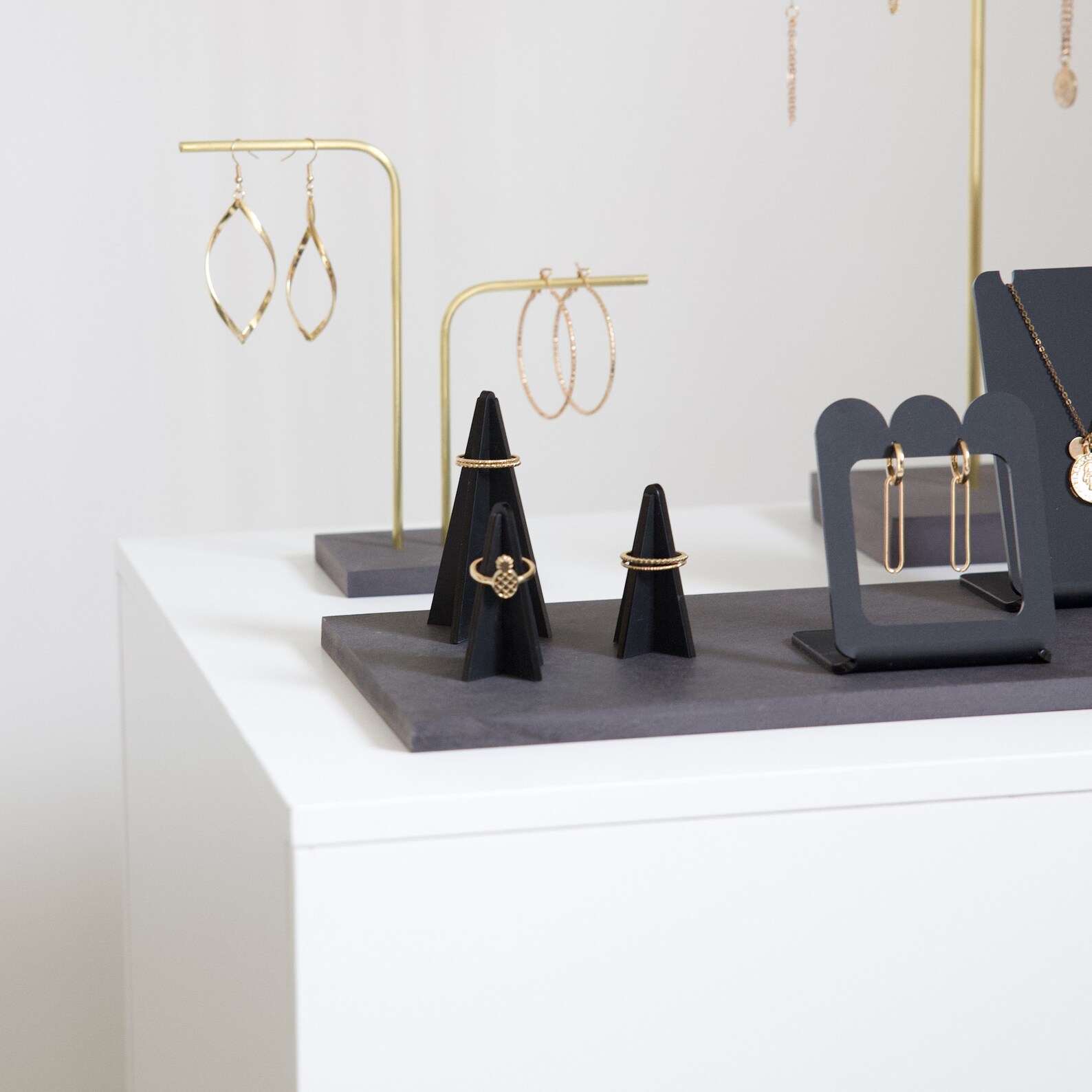 Set of 3 Rings Cones MARY, Acrylic Organizer and Ring Holder, Jewelry ...