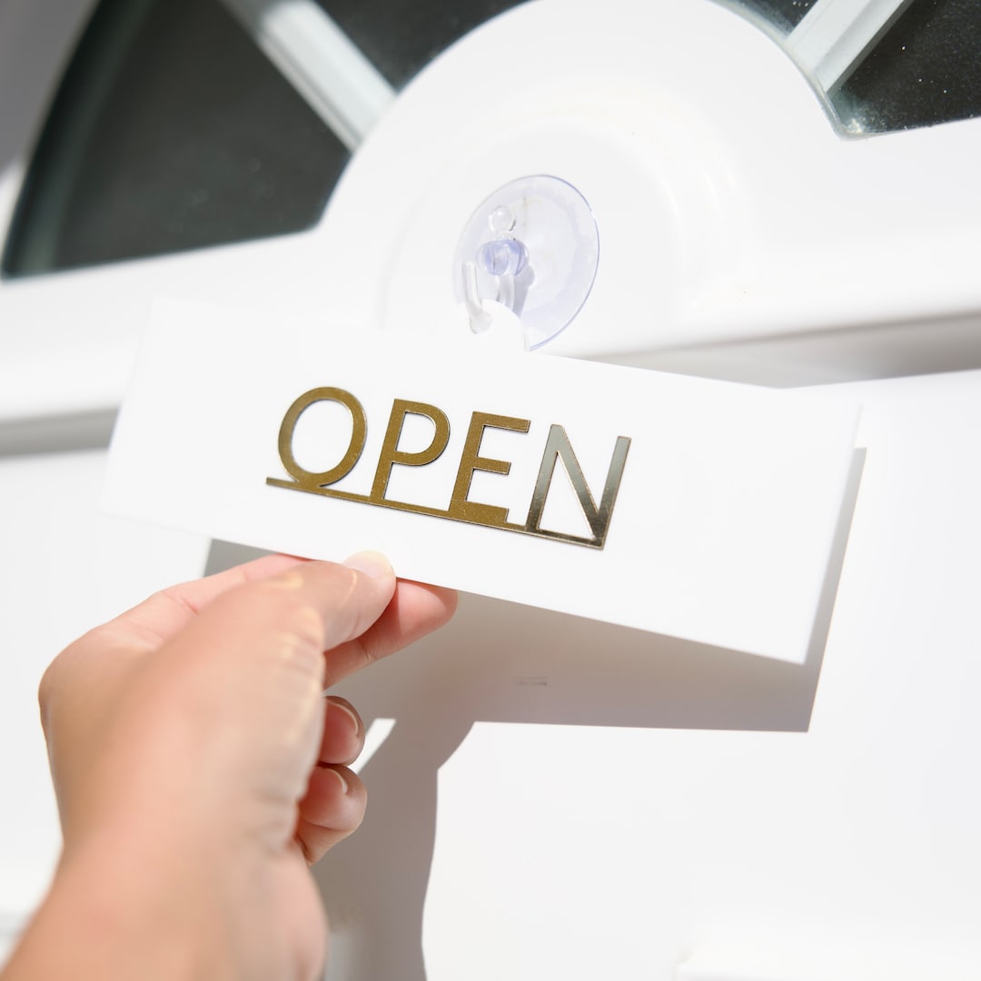 Open Closed Store Sign, Store Front Signage, Store Signage, Minimalist ...