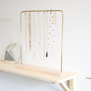 Gold Jewelry Holder LYKKE, Necklace Holder and Bracelet Stand, Jewelry ...