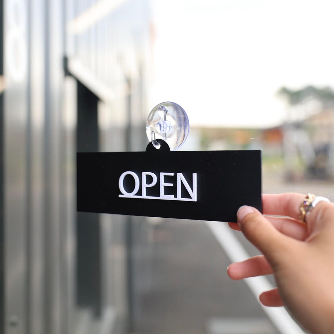 Open Closed Store Sign, Store Front Signage, Store Signage, Minimalist ...