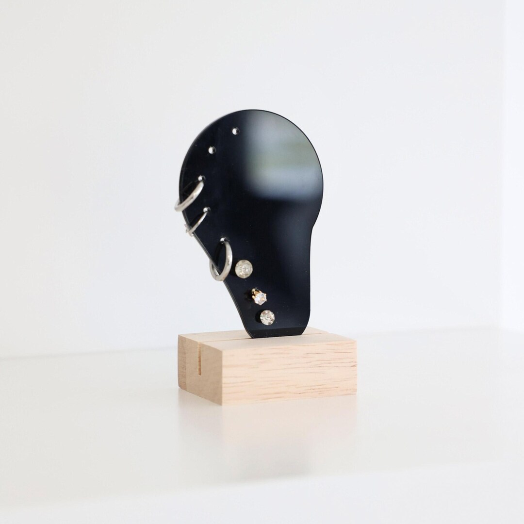 NINA Piercing Display – Wooden and Acrylic Jewelry Stand – Store ...