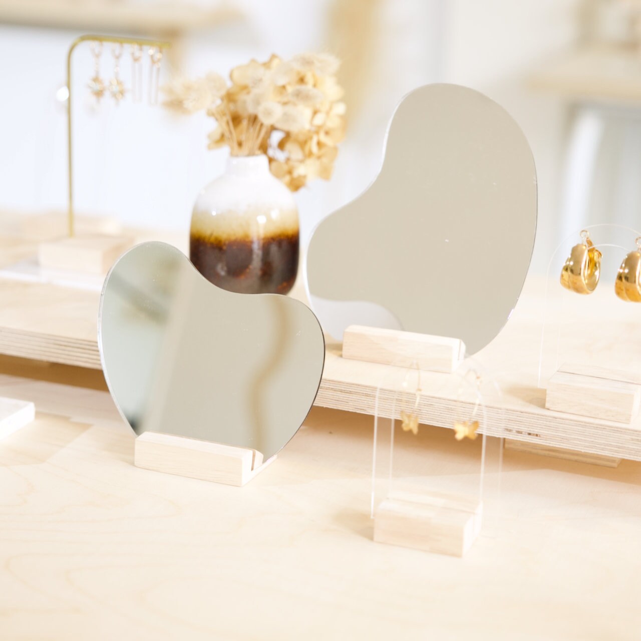 Mirror Display ORGANIC, Small Mirror, Table Top Mirrors and Organic ...