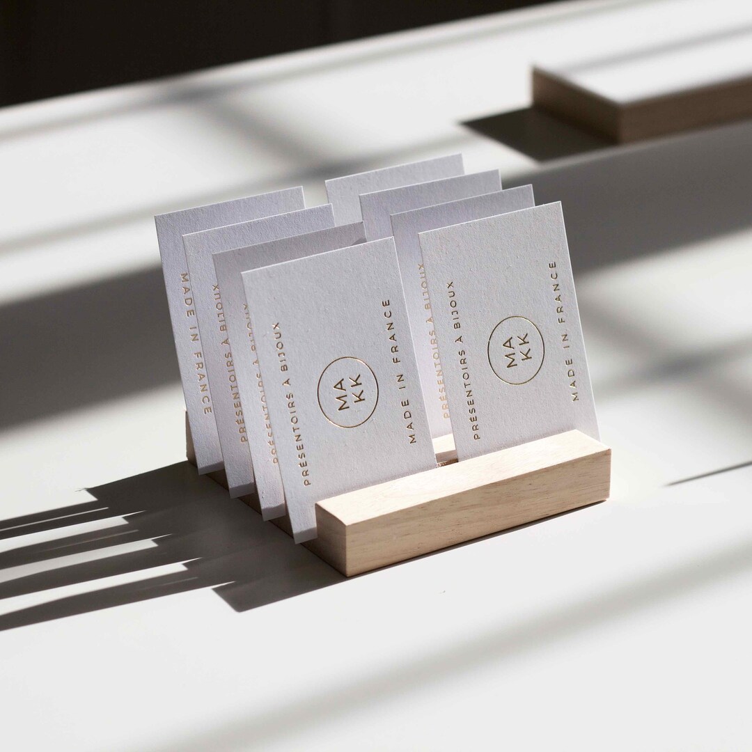 Wood Business Card Holder IRENE Card Display for Stores, Wood Card ...