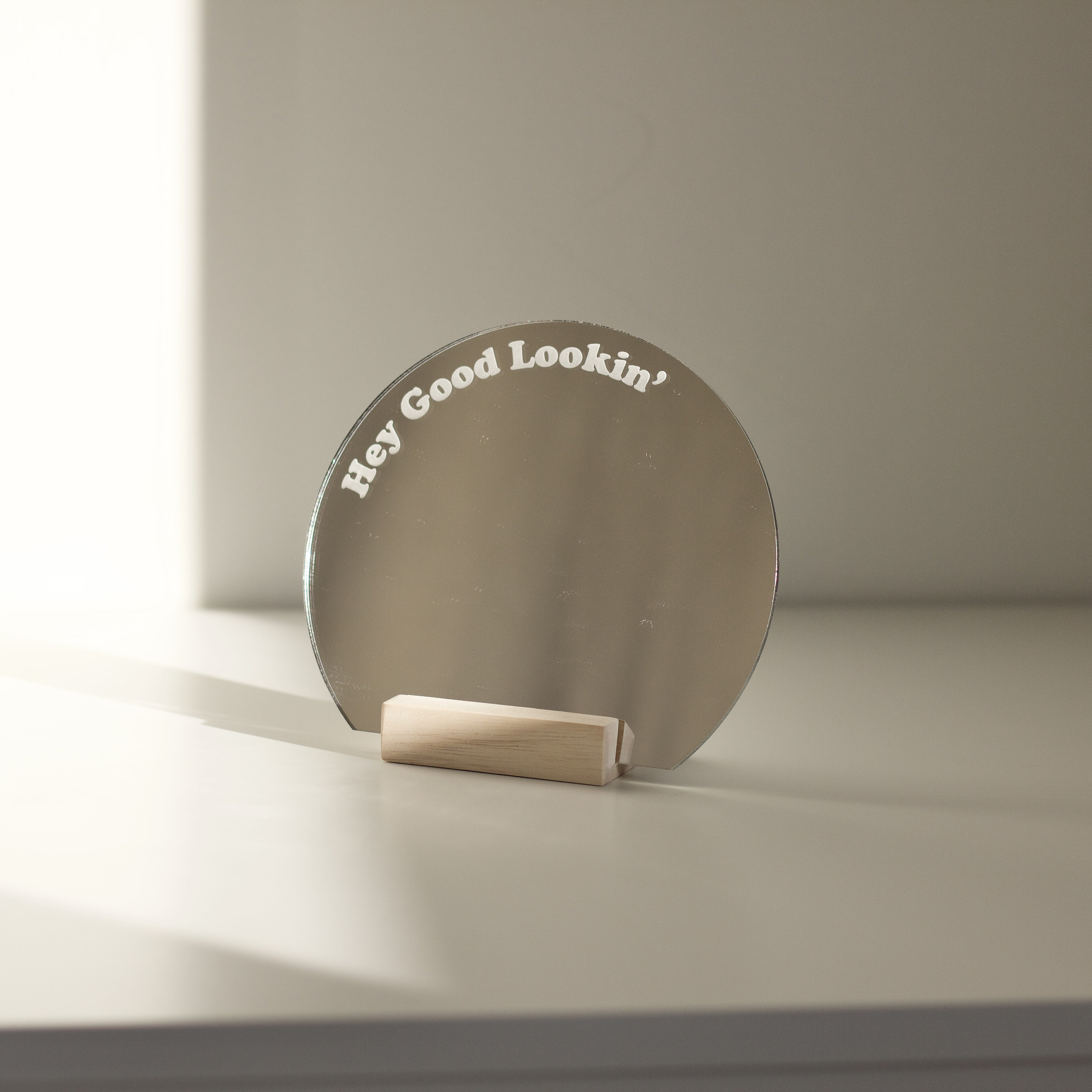 Round Mirror Small Mirror HEY Jewelry Display Table Top - Etsy