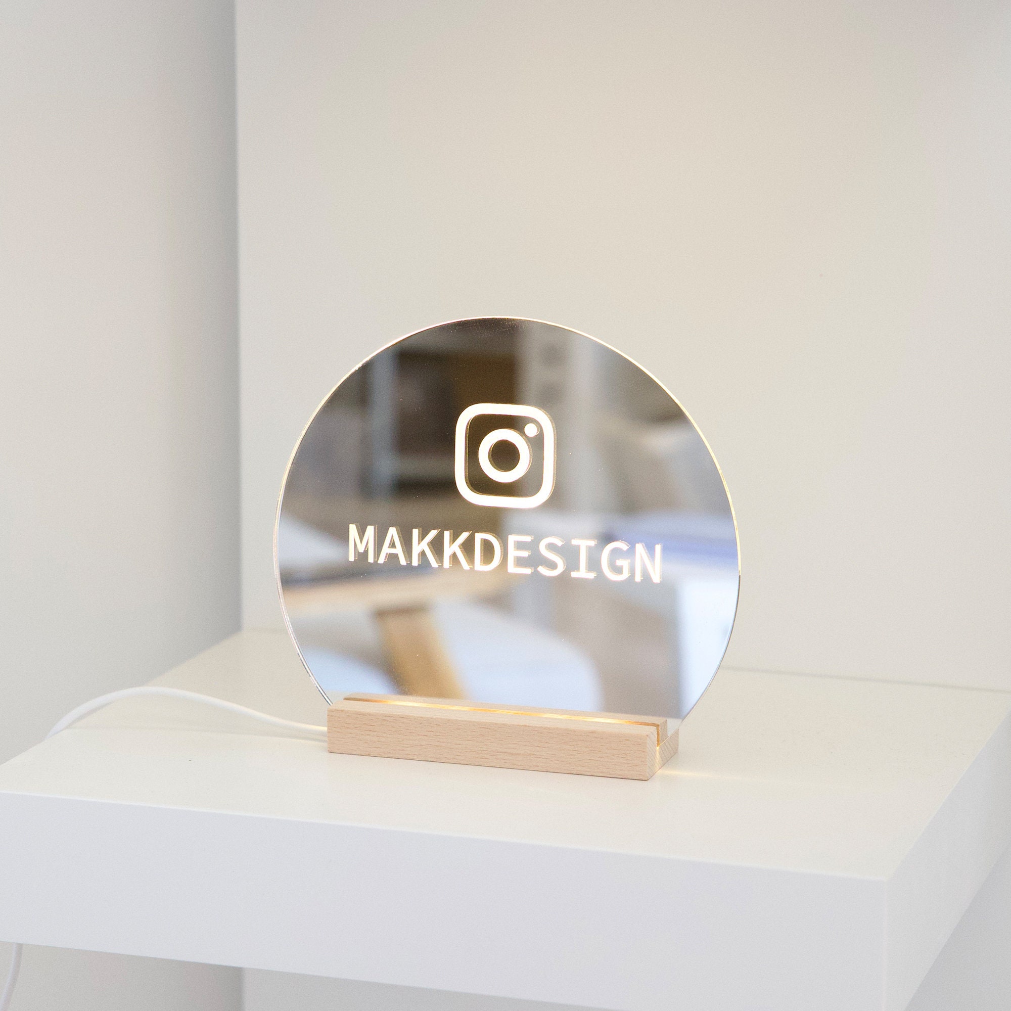 LED Customizable Mirror for Instagram, Customizable Instagram POS ...