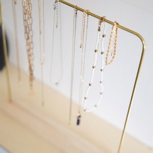 Gold Jewelry Holder LYKKE, Necklace Holder and Bracelet Stand, Jewelry ...