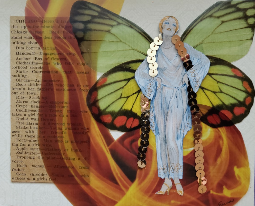 Flapper Slang Card, Vintage 1920's Fairy Card, Vintage Flaming Flapper ...