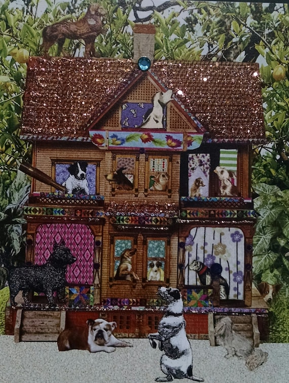 Doghouse Card New Home Card Dog Lover Card Dog Birthday | Etsy