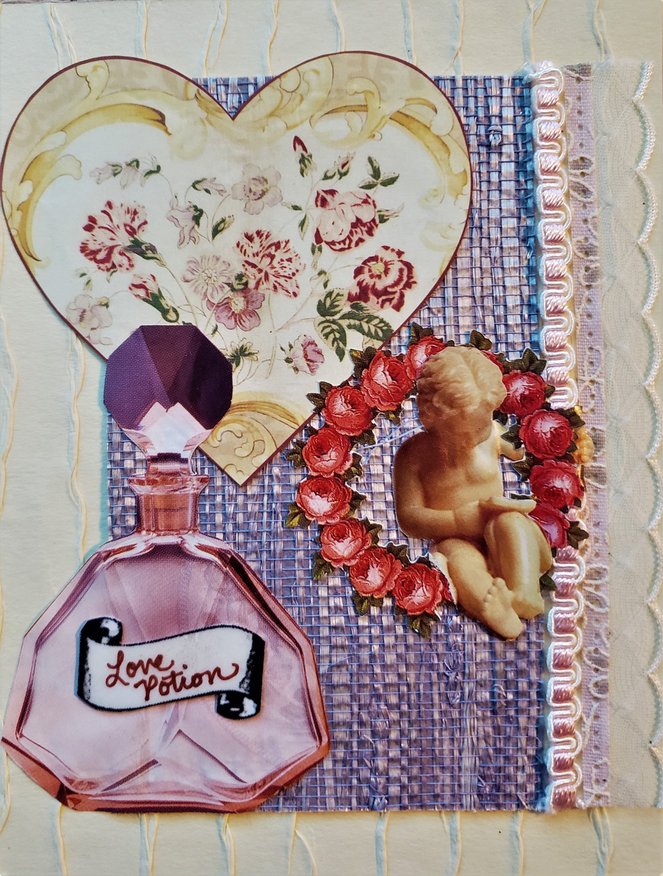 Love Potion Card I Love You Vintage Love Cardembellished - Etsy
