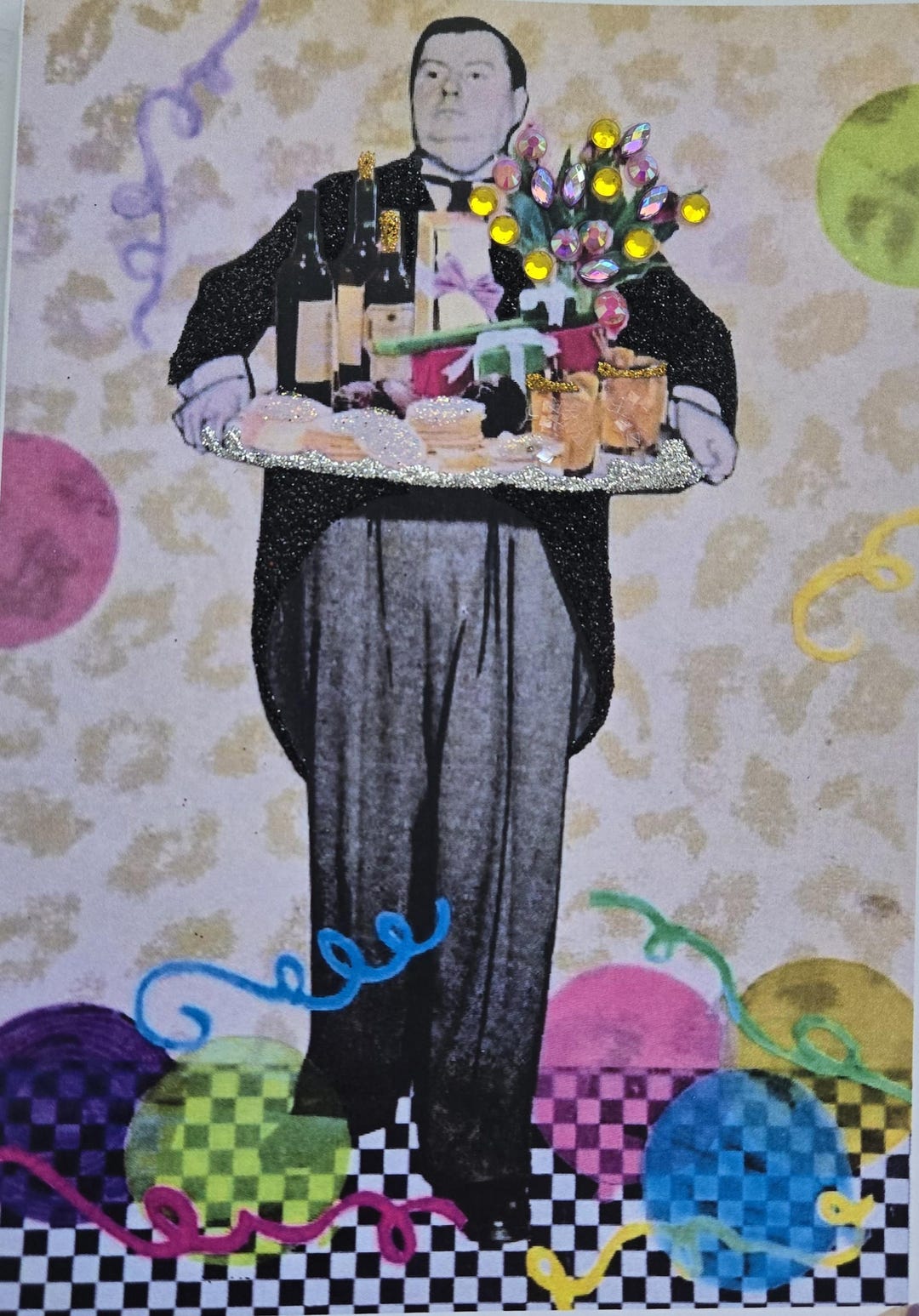 Luxury Handmade Embellished Greeting Card, Mixed Media Card, Couture ...