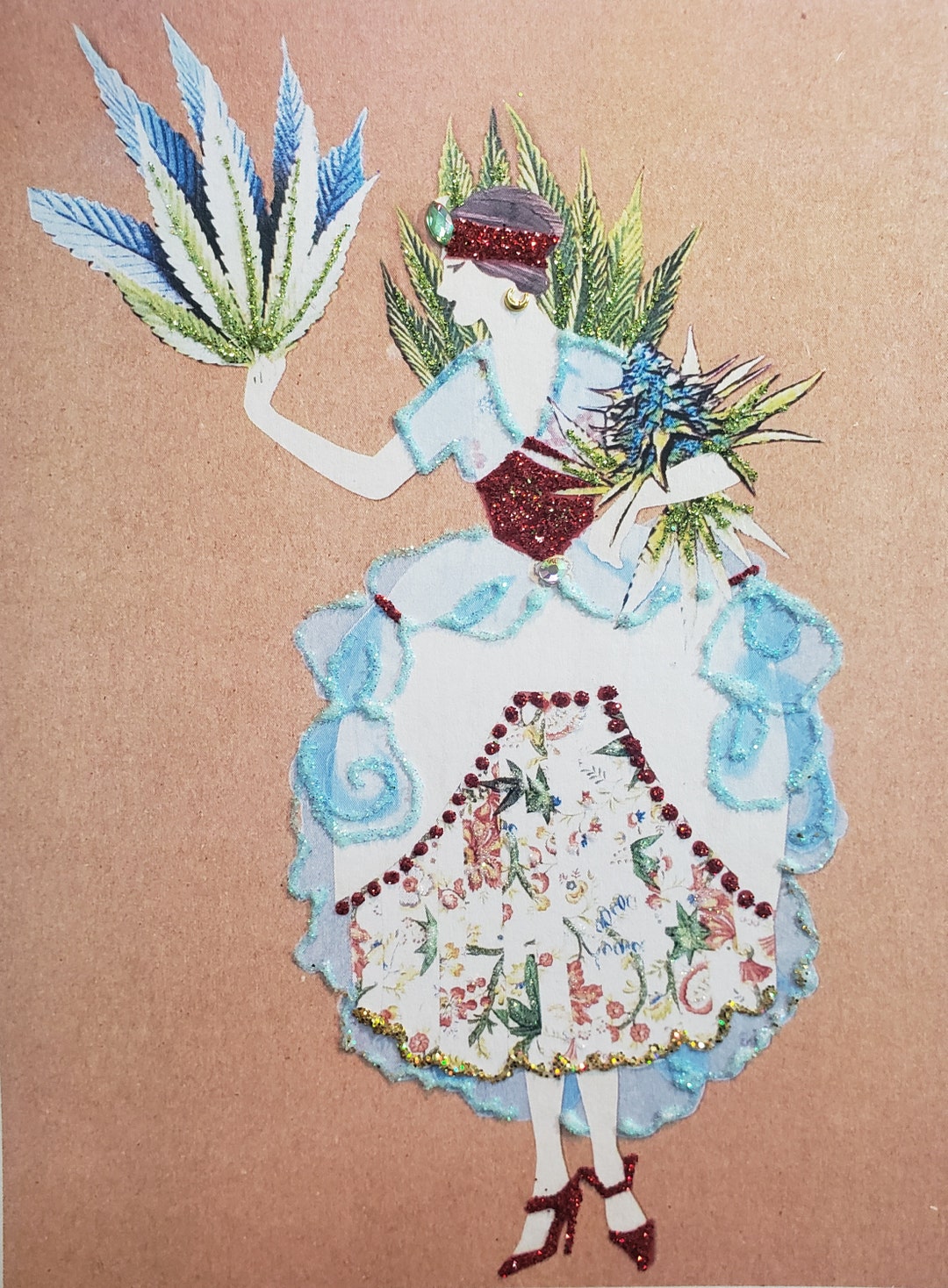 Marijuana Birthday Card, Marijuana Art Card, Cannafashion Card ...