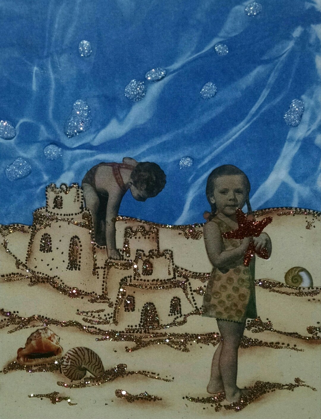 Beach Kids Card, Seashore Card, Blank Beach Card, Beach Birthday Card ...