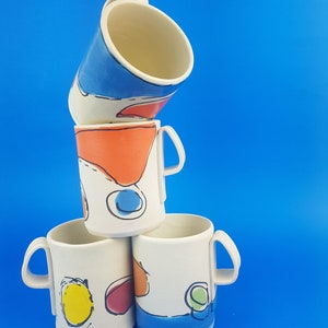 Ceramic Mugs. Handmade Ceramic Mugs. Funky Decorated Mugs. Hand ...