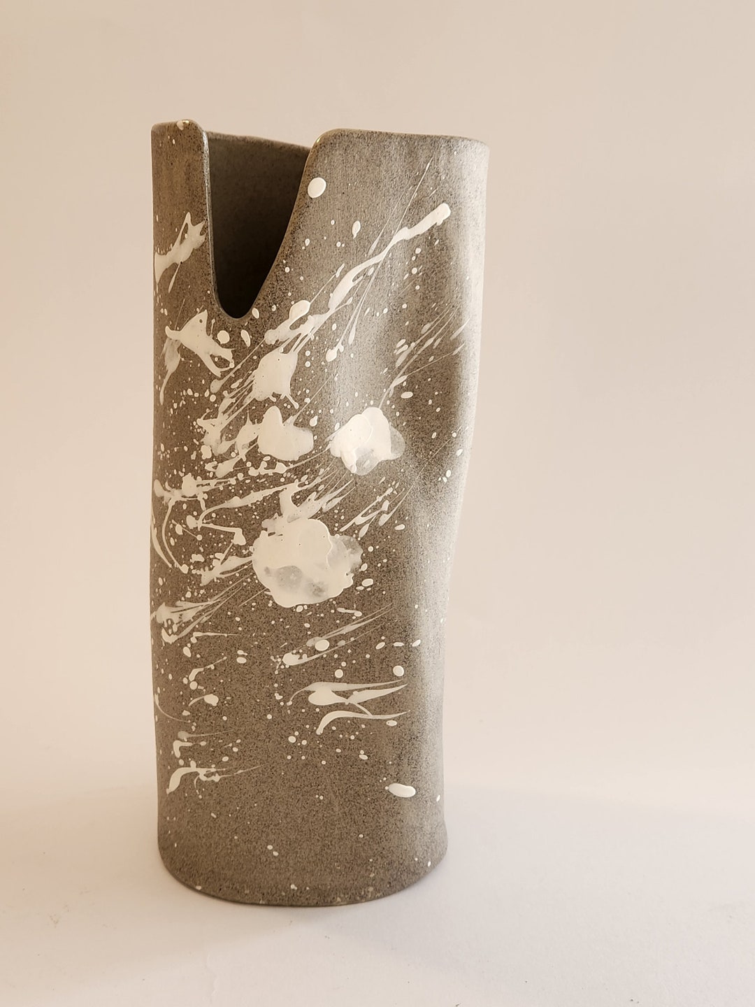 Ceramic Dimple Vase. Medium Size Dimple Ceramic Vase. Hand-built ...