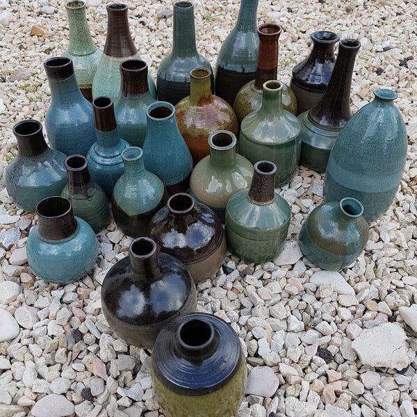 Ceramic Bottle Vase - Etsy