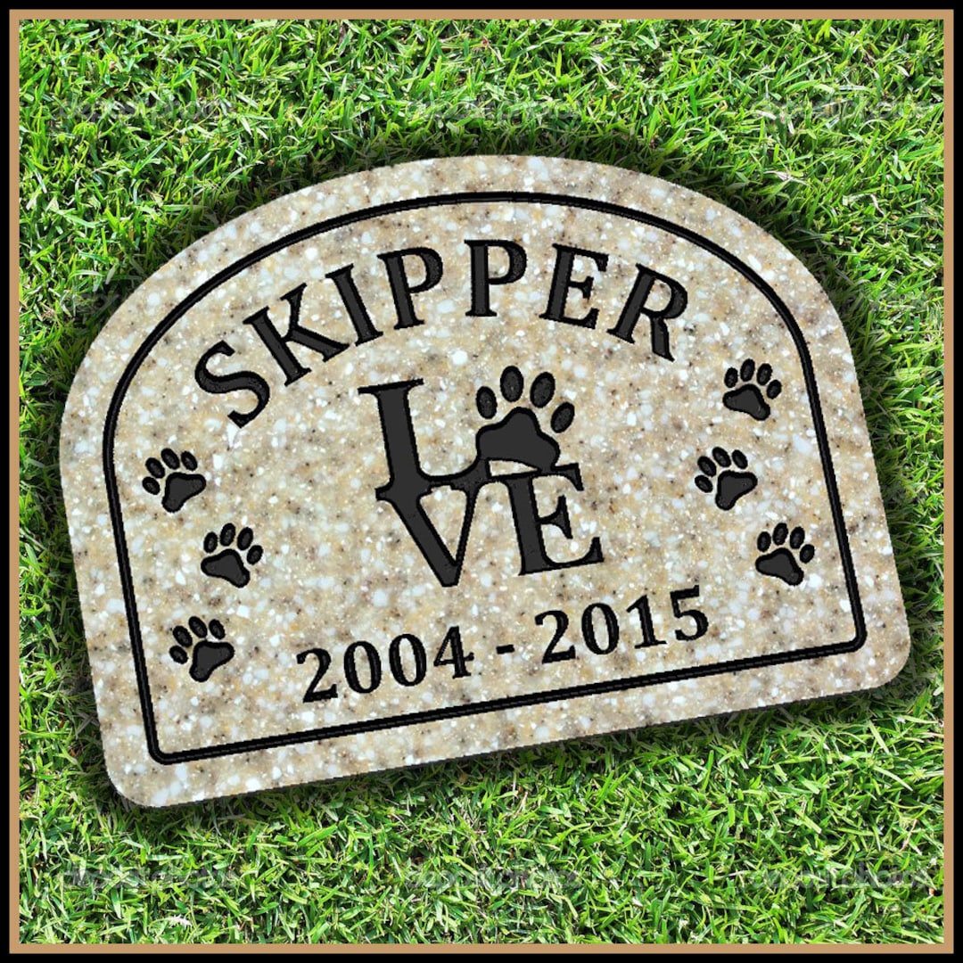 Pet Memorial Grave Marker Headstone Dog Cat Horse Gravestone ...