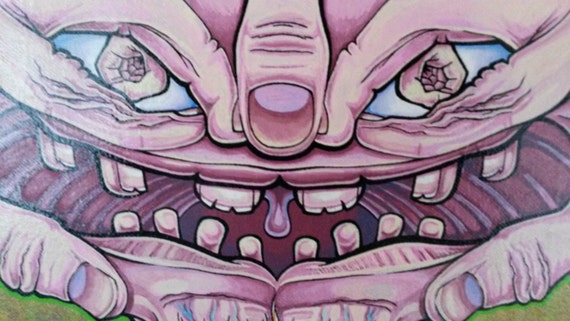 12 X 12 Original Mixed Media Abstract Face - Etsy