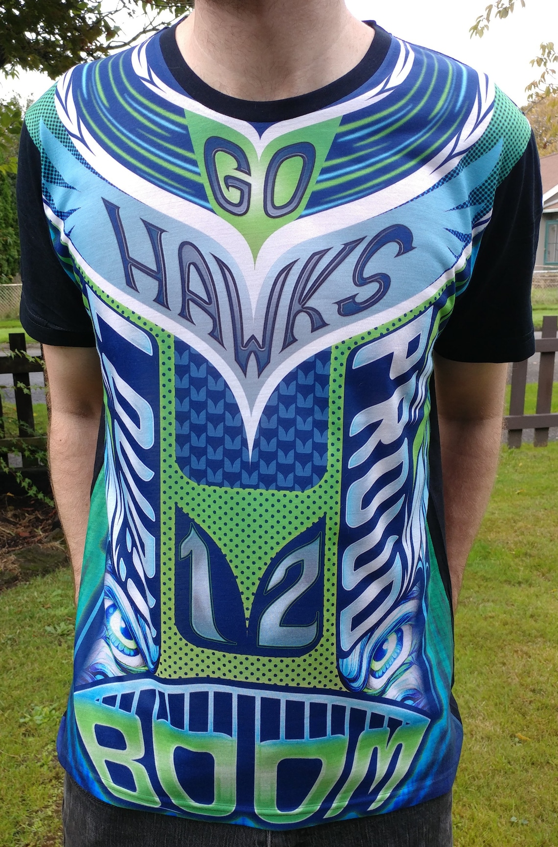 Seattle Seahawks T Shirt 'go Hawks' 'loud and - Etsy