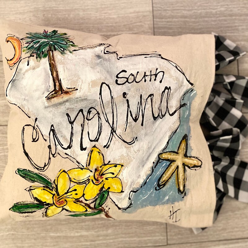 South Carolina Pillow - Etsy