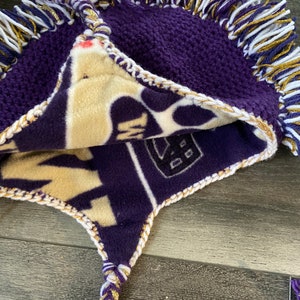 Licensed UW Huskies Mohawk Hat, Huskies Team Spirit Hat, Husky Earflap ...