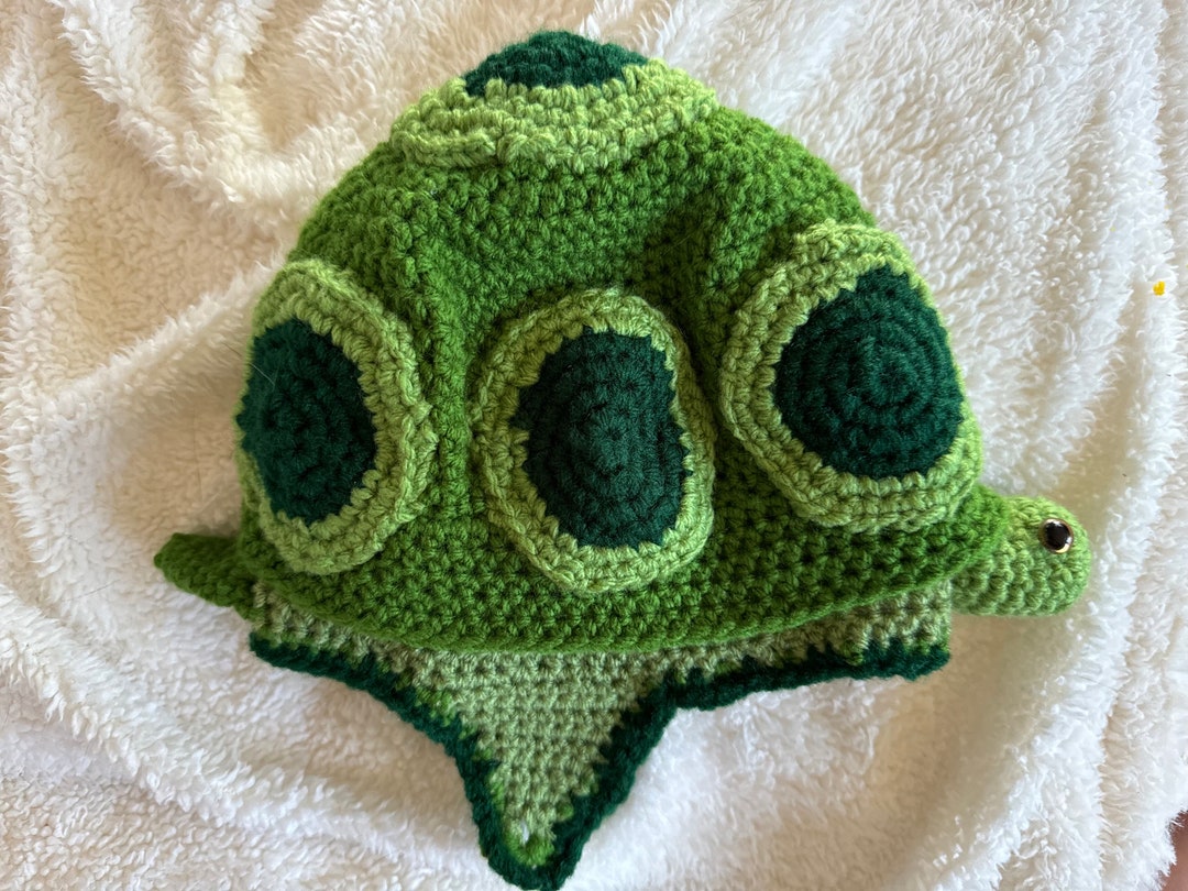 Baby Turtle Ear Flap Hat, Baby Tortoise Hat, Shower Gift, Halloween Hat ...