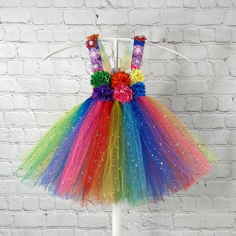 Rainbow Tutu Dress - Etsy