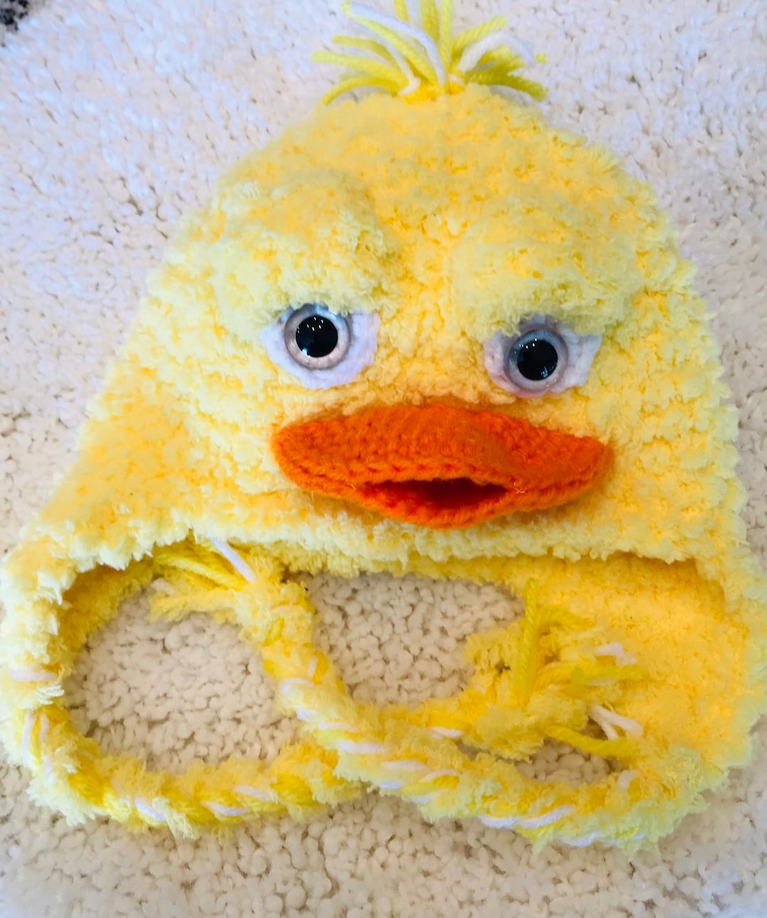 Baby Duck Ear Flap Hat, Baby Duck Hat, Shower Gift, Halloween Hat ...