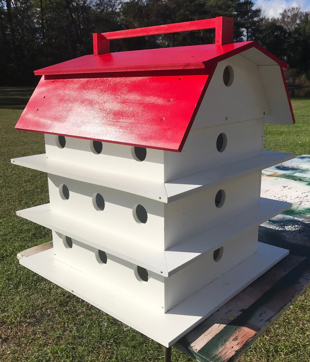 Purple Martin Home - 24 Chambers, Barn Style Roof - Etsy