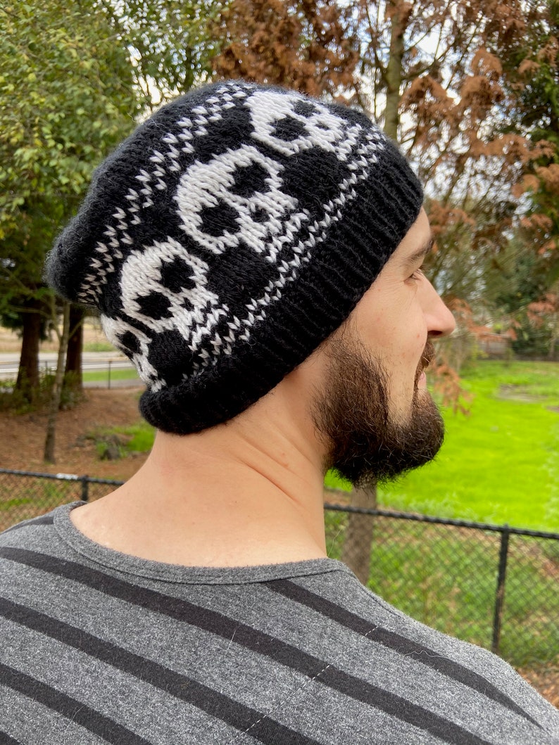 Skull Cap Knitting Pattern | Etsy