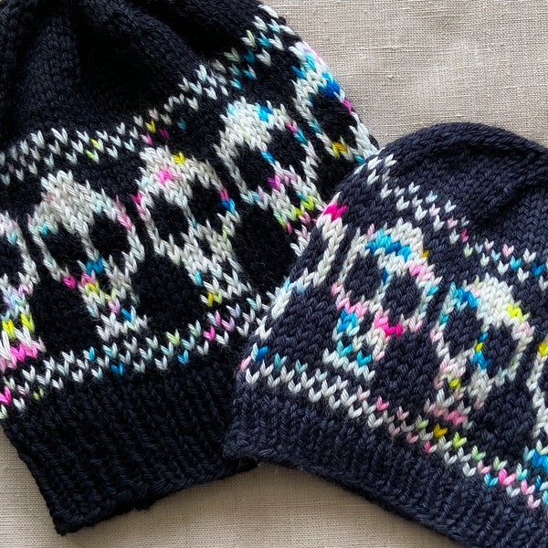 Skull Cap Knitting Pattern - Etsy