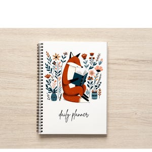 Reading Fox Vintage Illustration - Etsy