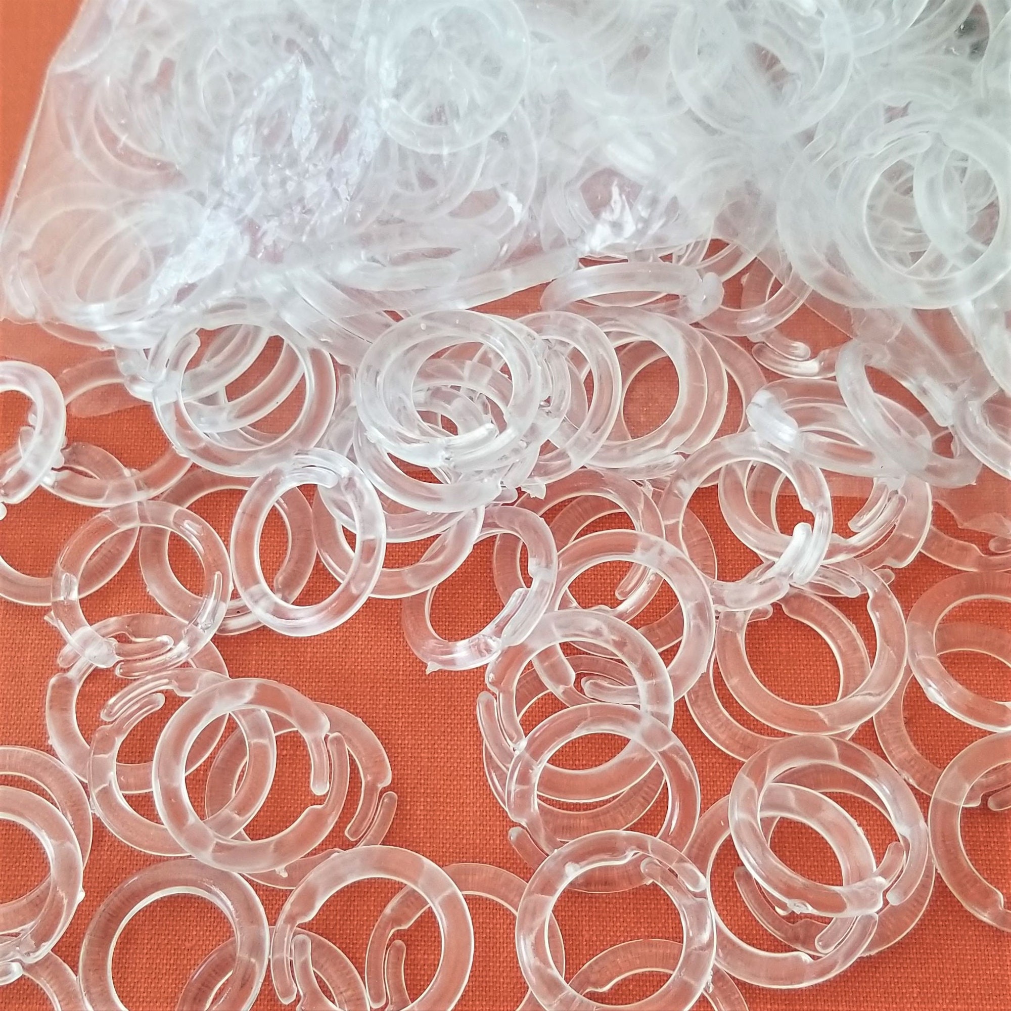 10 or 50 Split Rings Clear Plastic 9/16 14 Mm - Etsy