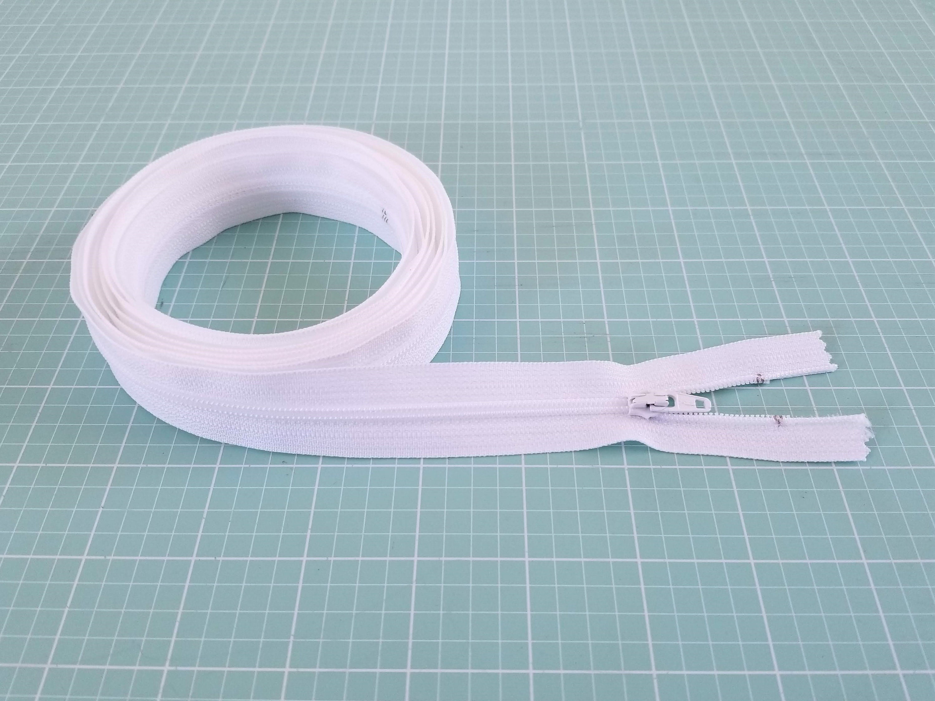 YKK Zipper 90 Inches 228 Cm White Ivory Zip Nylon 3 - Etsy