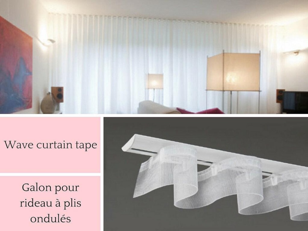 Wave Curtains | Tape for Ripple Fold Curtains Without Snaps | by 5 or 6 ...