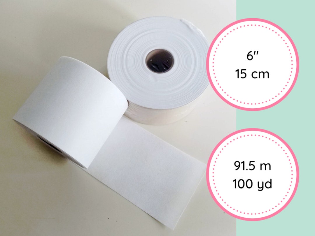 Non-woven Curtain Stiffener | 100 Yards Roll | Width 6" - 15 Cm | White ...