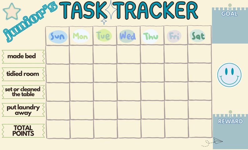 Task Tracker / Chore Chart / Reward Chart for Kids - Etsy