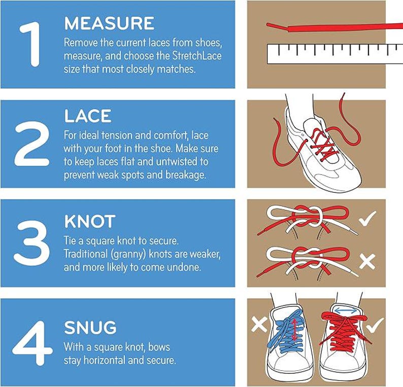 The Original Stretchlace No Tie Shoelaces | Adults Kids | Stretch ...
