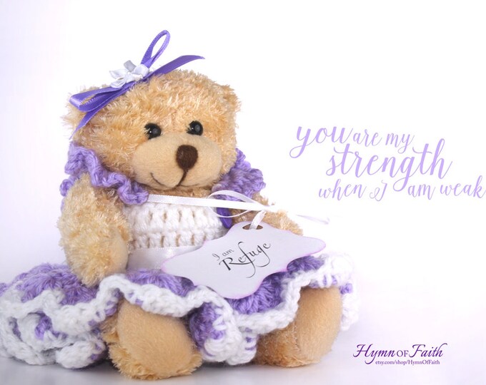 Christian Teddy Bear With Bible Verse, Scripture Bear With Personal ...