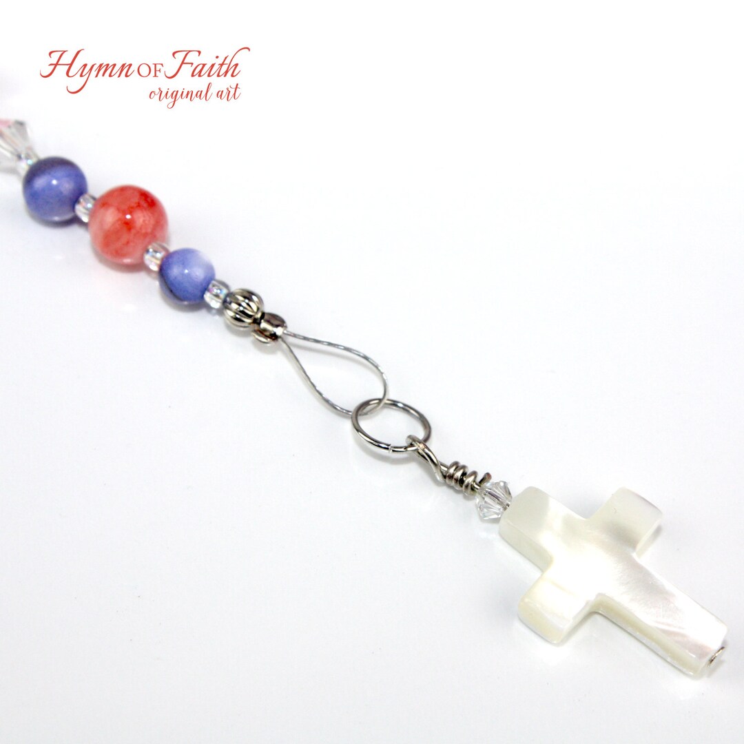 Christian Rear View Mirror Charm, Cross Car Charm, Christian Car Charm ...
