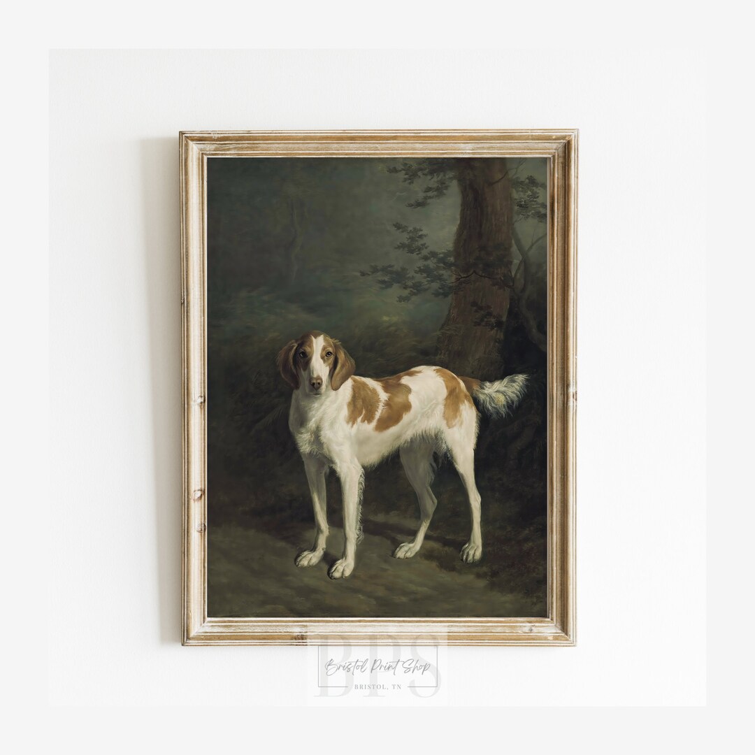 Vintage Hunting Dog Art Antique Setter Wall Art 19th Century Painting ...