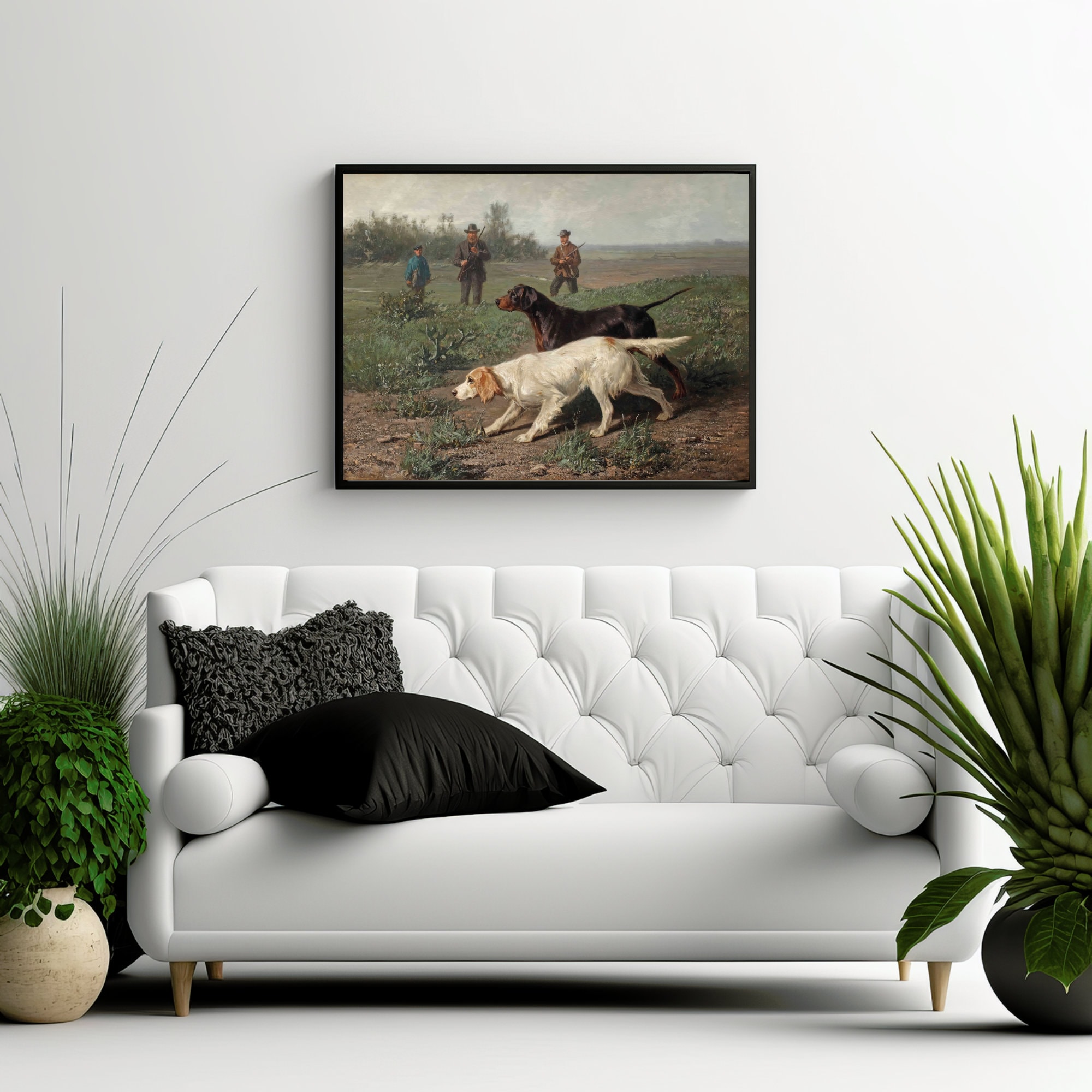 Vintage Hunting Dog Art | Hunter Print | Antique Woodland Wall Art ...