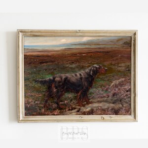 Vintage Hunting Dog Art Dog Portrait Antique Setter Wall Art 19th ...