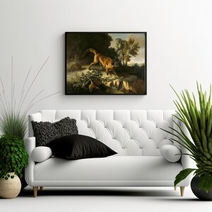Vintage 1700s Fox Painting | Antique Wall Art | 18th Century Fox Print ...