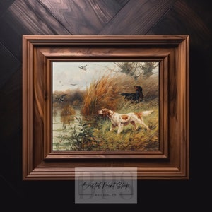 Vintage Hunting Dog Art | Duck Hunting | Setter | Antique Pointer Wall ...
