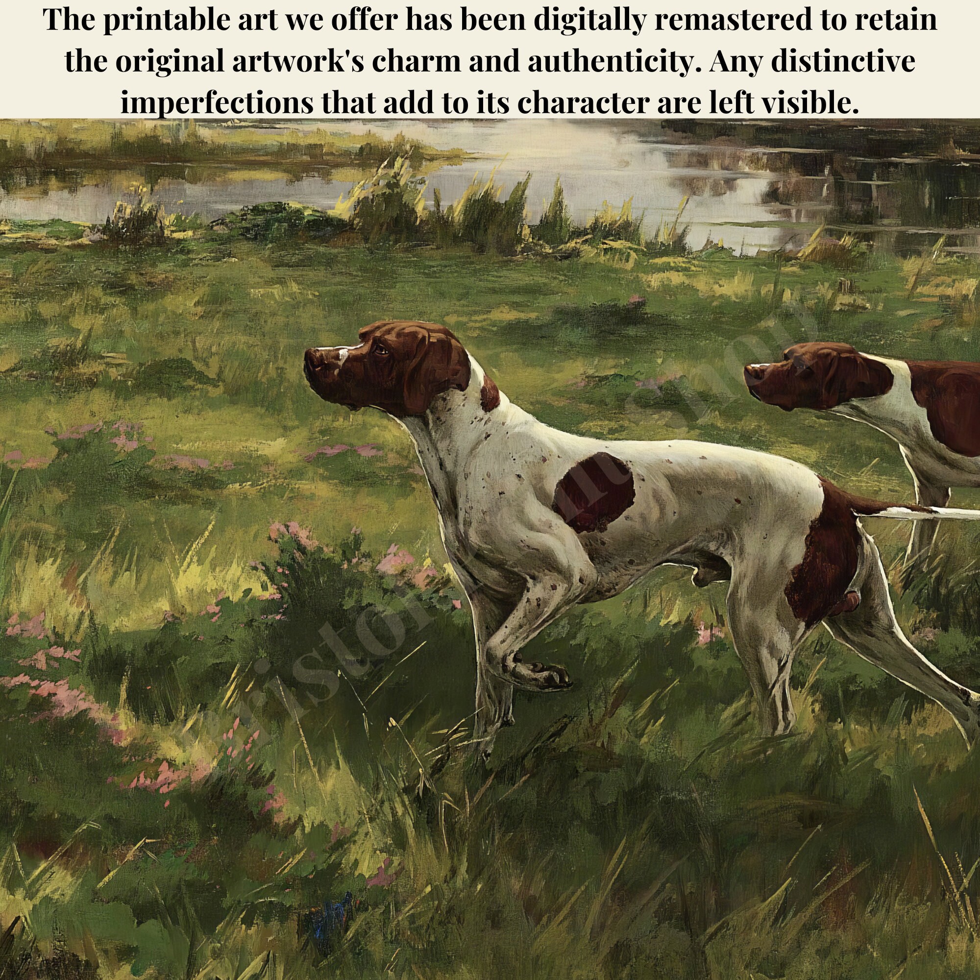 Vintage Hunting Dog Art | Antique Pointer Wall Art | 19th Century ...